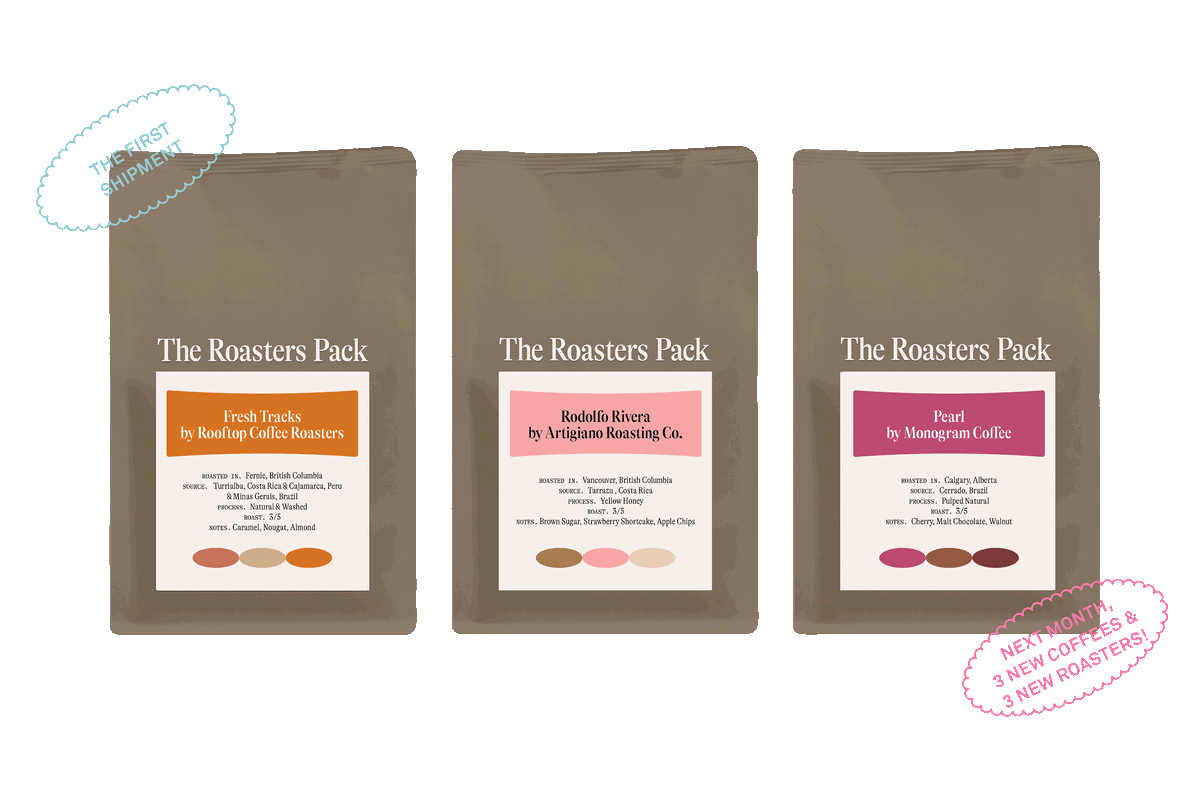 3x8oz - The Roasters Pack - Chocolatey & Nutty (Medium Roasts) - 1 Iss
