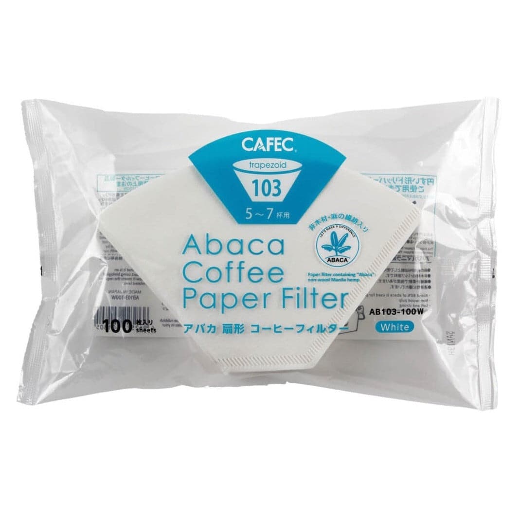 Cafec Abaca Trapezoid 103 (#4) Paper Filter – The Roasters Pack